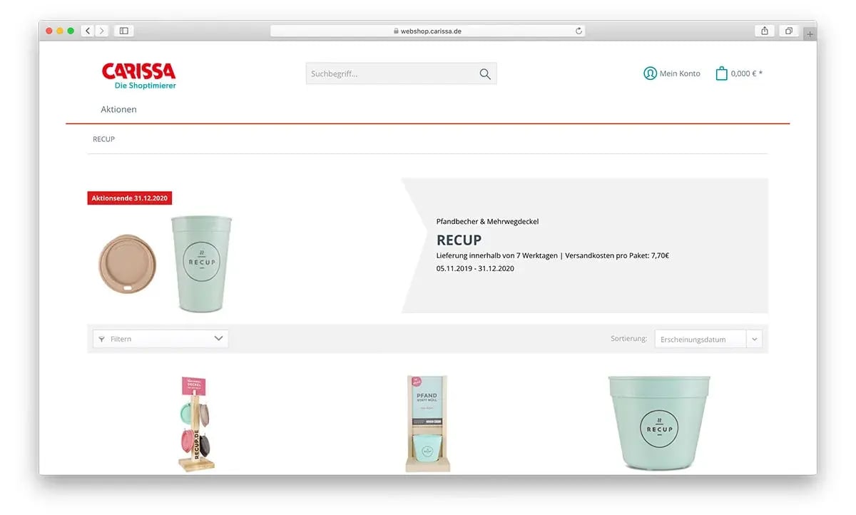 Case Study B2B-Onlineshop mit Shopware 5 Enterprise für CARISSA | basecom
